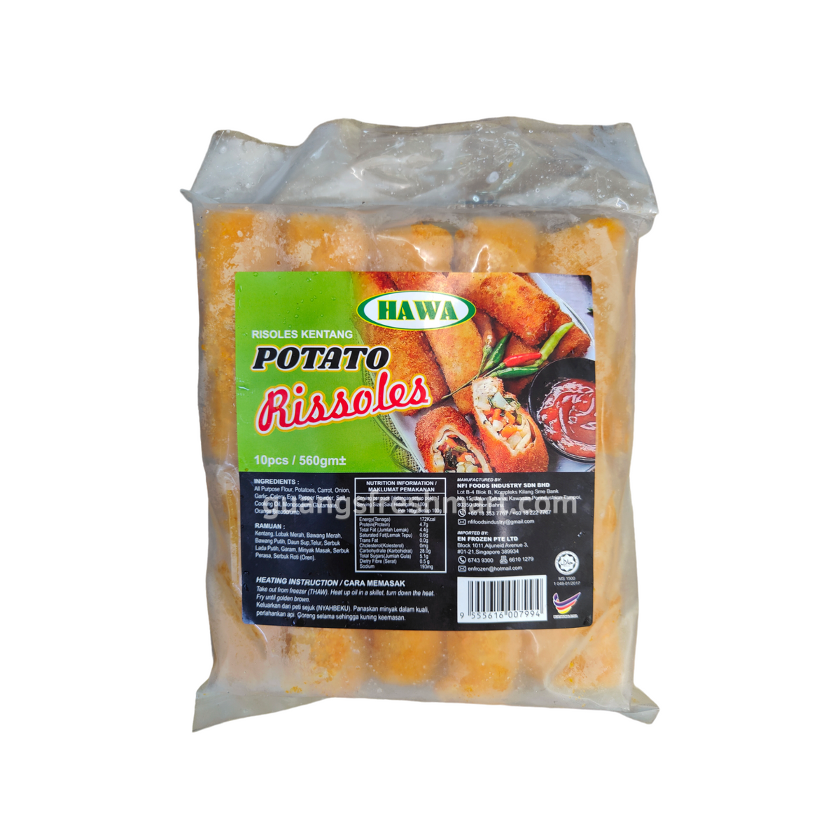 Hawa Potato Rissoles (560g/10pc) – Guang's Fresh Mart