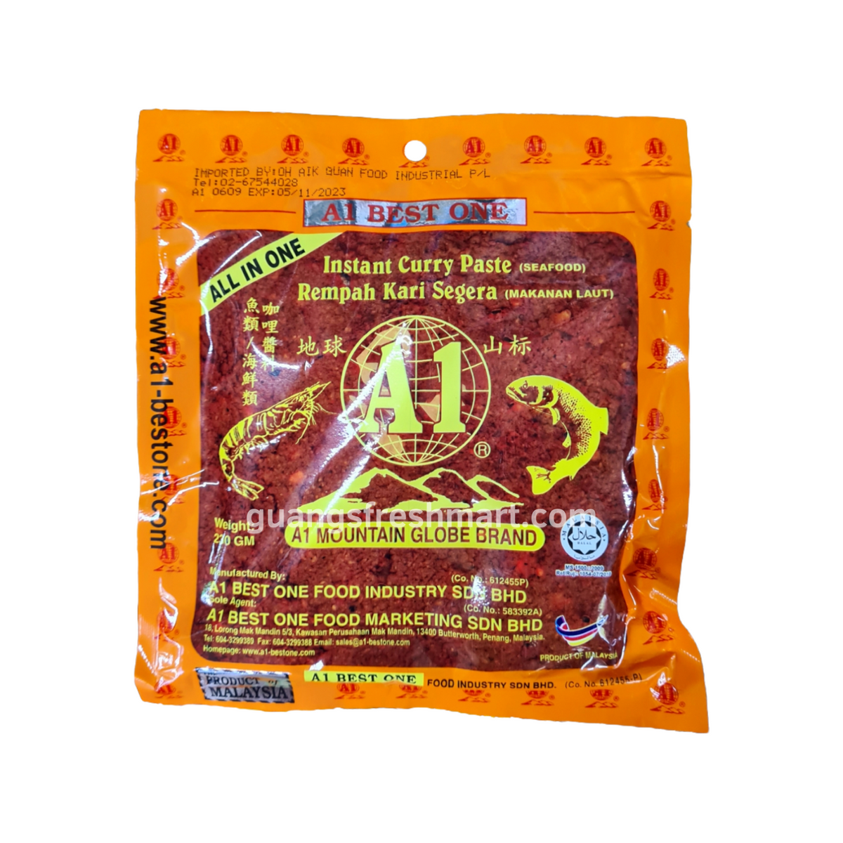 A1 Best One Instant Seafood Curry Paste (230g) – Guang's Fresh Mart