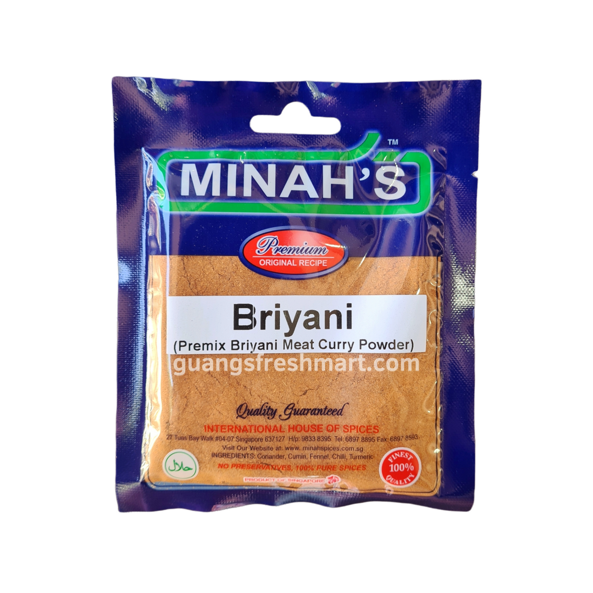 Minah's Briyani (Premix Briyani Meat Curry Powder) – Guang's Fresh Mart